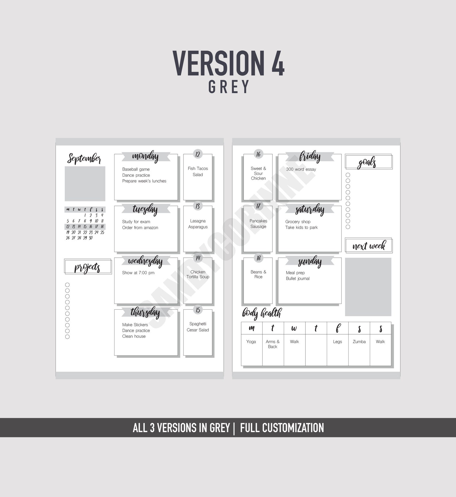 Bullet Journal Weekly Printable | Bullet Journal Weekly Layout | A5 ...