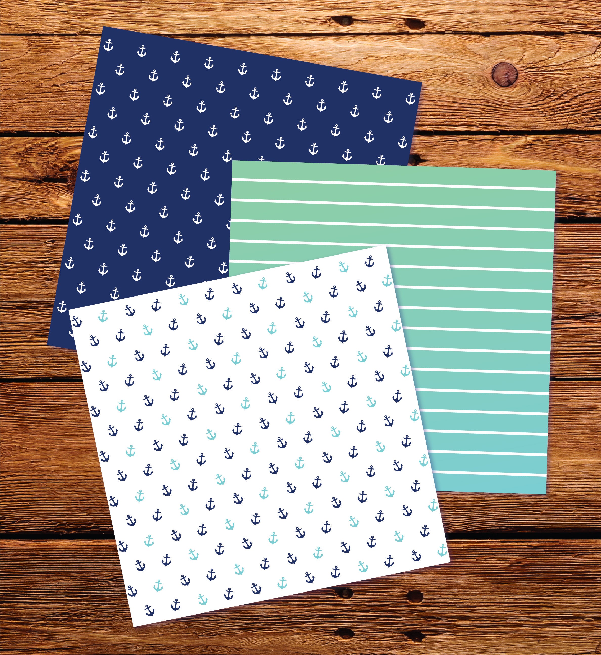 Anchor Digital Paper, Nautical, Polka Dot, Printable, Digital Download ...