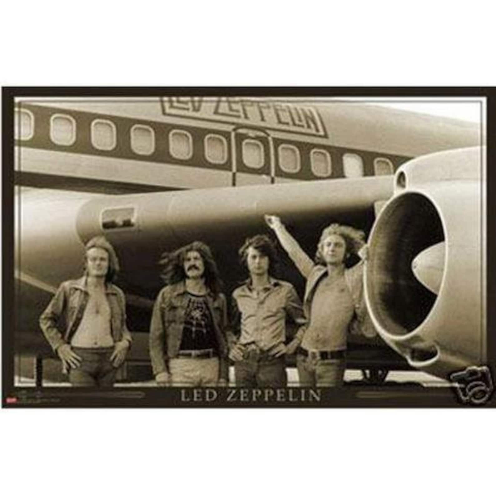 Led Zeppelin World Tour Plane 24x36 Premium Poster - Etsy