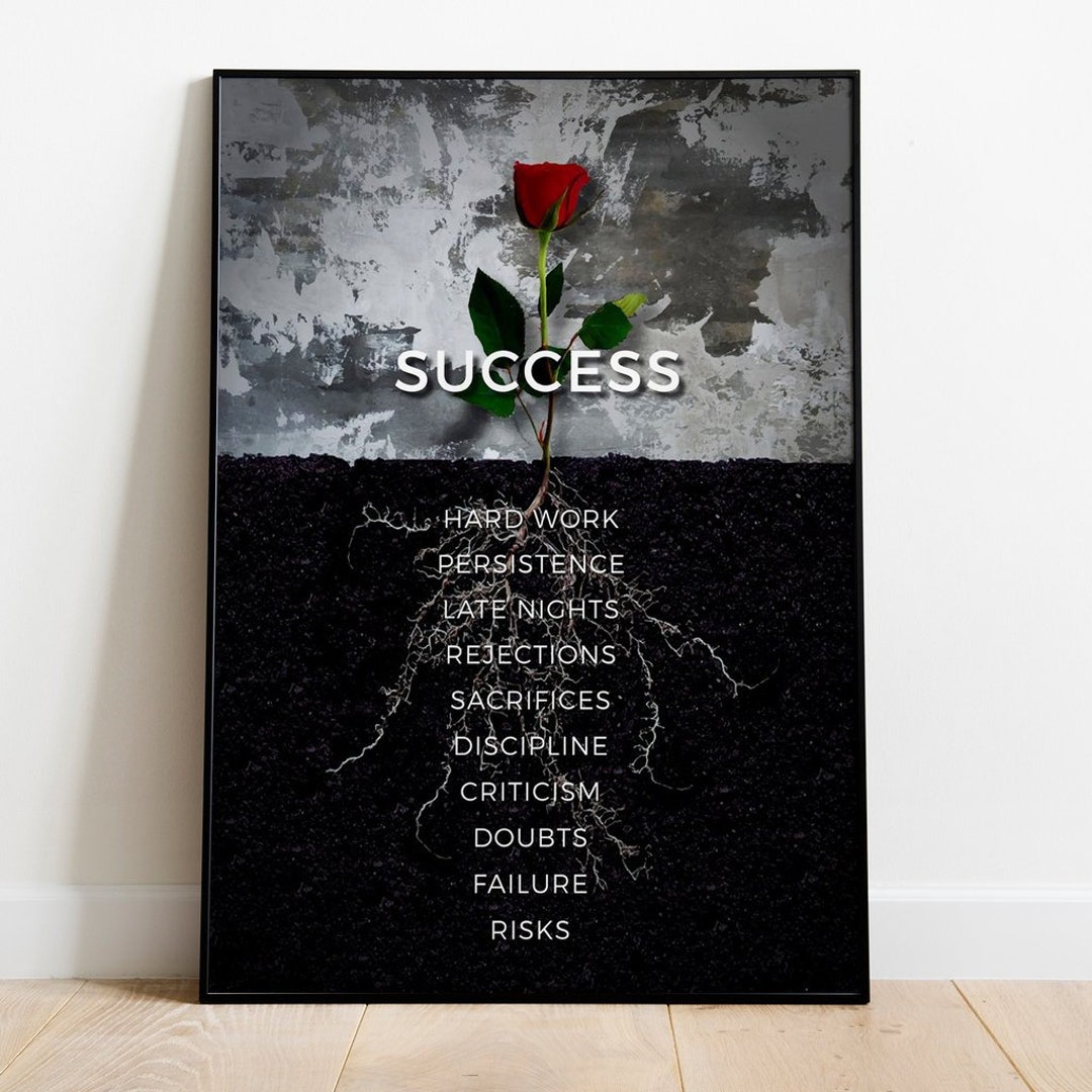 Rose Success Premium Poster - Etsy