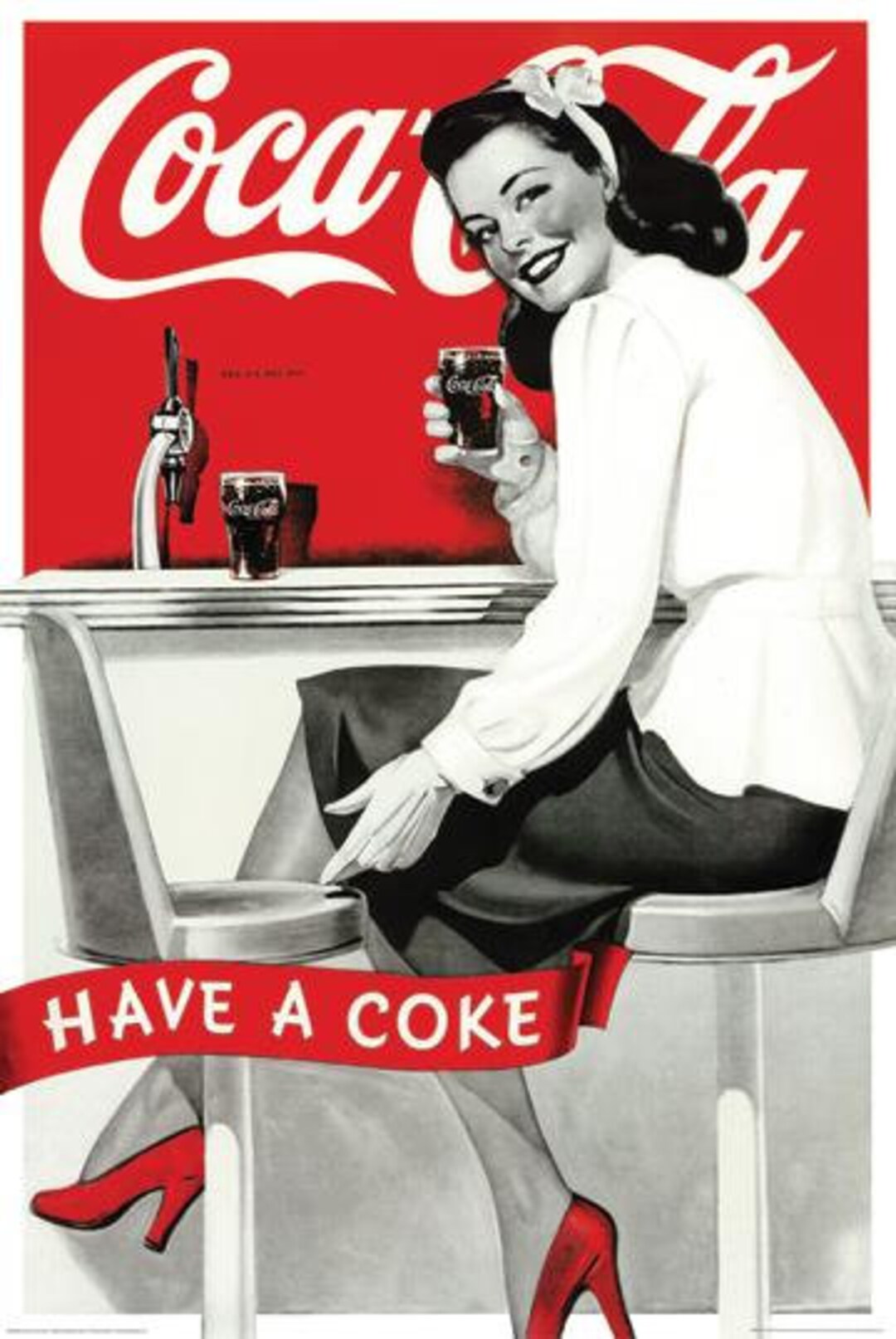 Coca Cola Vintage Ad 24x36 Premium Poster - Etsy