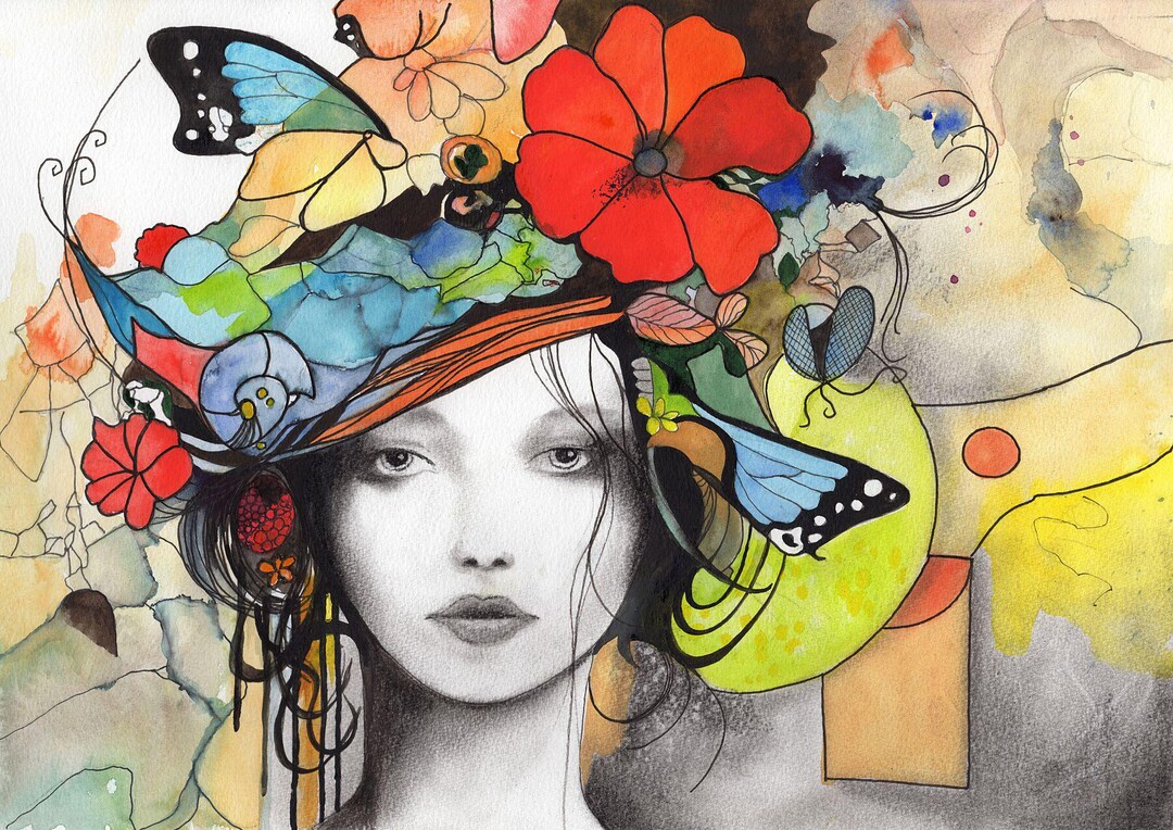Juliette: Art Nouveau Inspired Giclée Print - Etsy