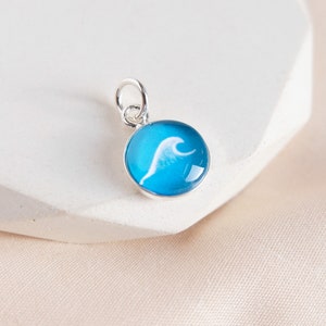 Sterling Silver Wave Charm. Beach Jewellery, Ideal Surfer Gift or Gift ...