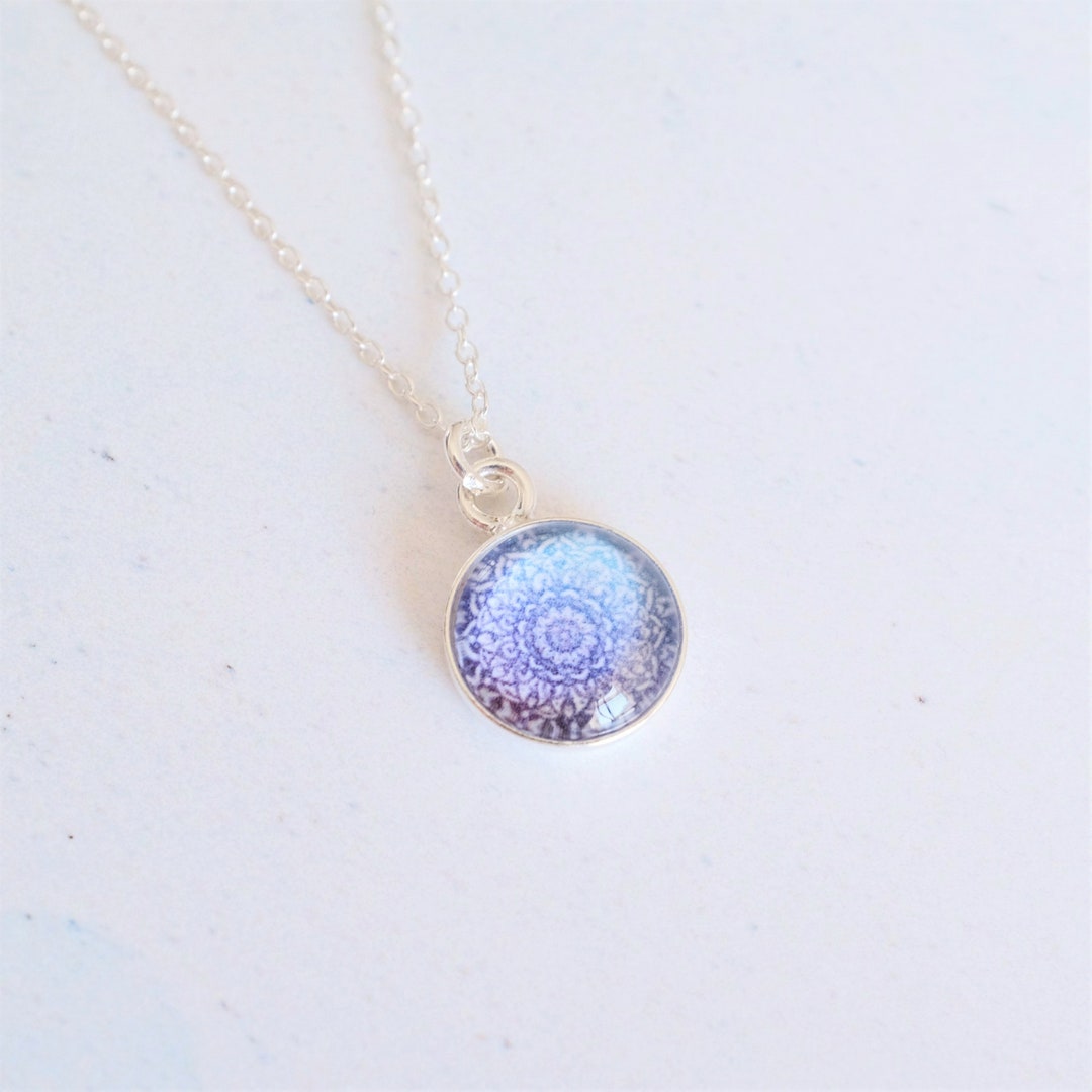 Sterling Silver Positivity Mandala Necklace - Yoga Jewellery Gift ...
