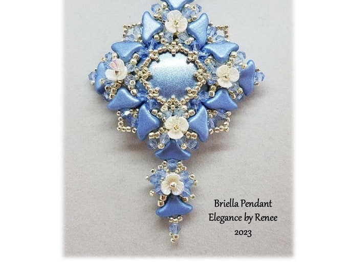 Briella Pendant Blue - Bead Pack ONLY - Must Purchase Tutorial ...