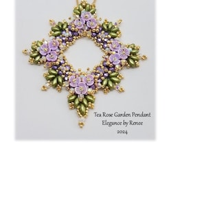 Tea Rose Garden Pendant Tutorial - PDF Instant Download (see ...