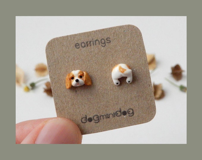 Cavalier King Charles Spaniel Stud Earrings Cavalier King - Etsy