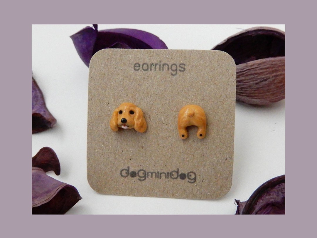 Cocker Spaniel Stud Earrings, Cocker Spaniel Earrings, Cocker Spaniel ...