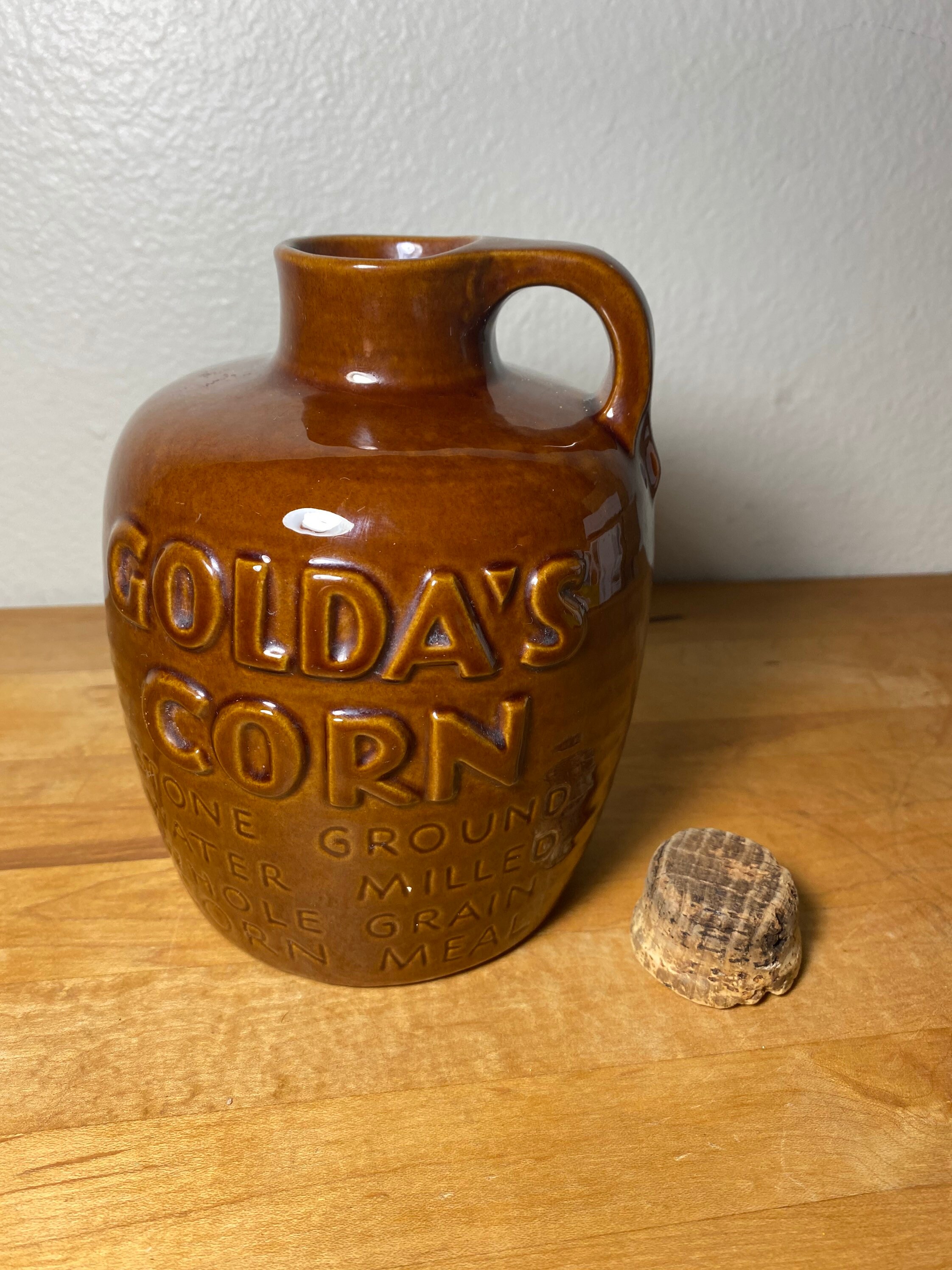 Vintage Goldas Corn Ceramic Jug