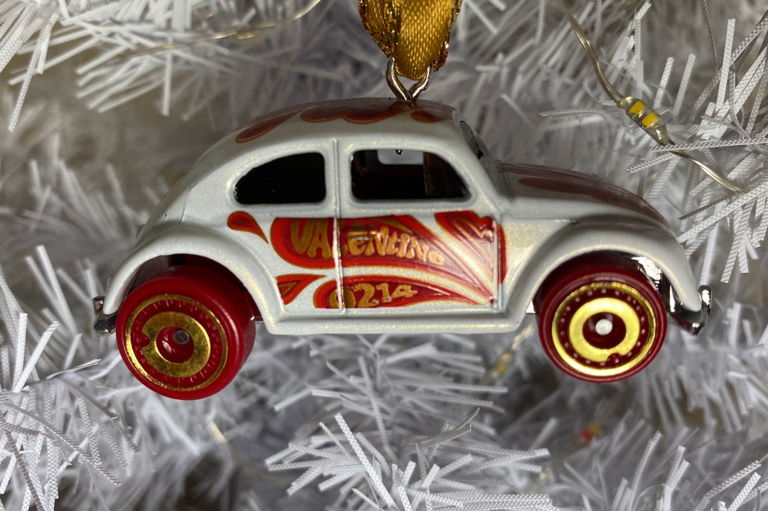 Personalized VW Valentine Love Beetle Hot Wheel Ornament Handmade - Etsy
