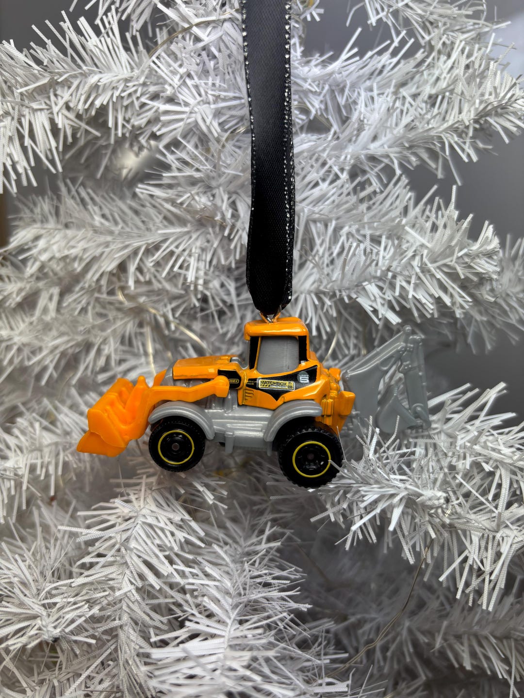 Personalized Construction Backhoe Tractor Matchbox Ornament - Etsy