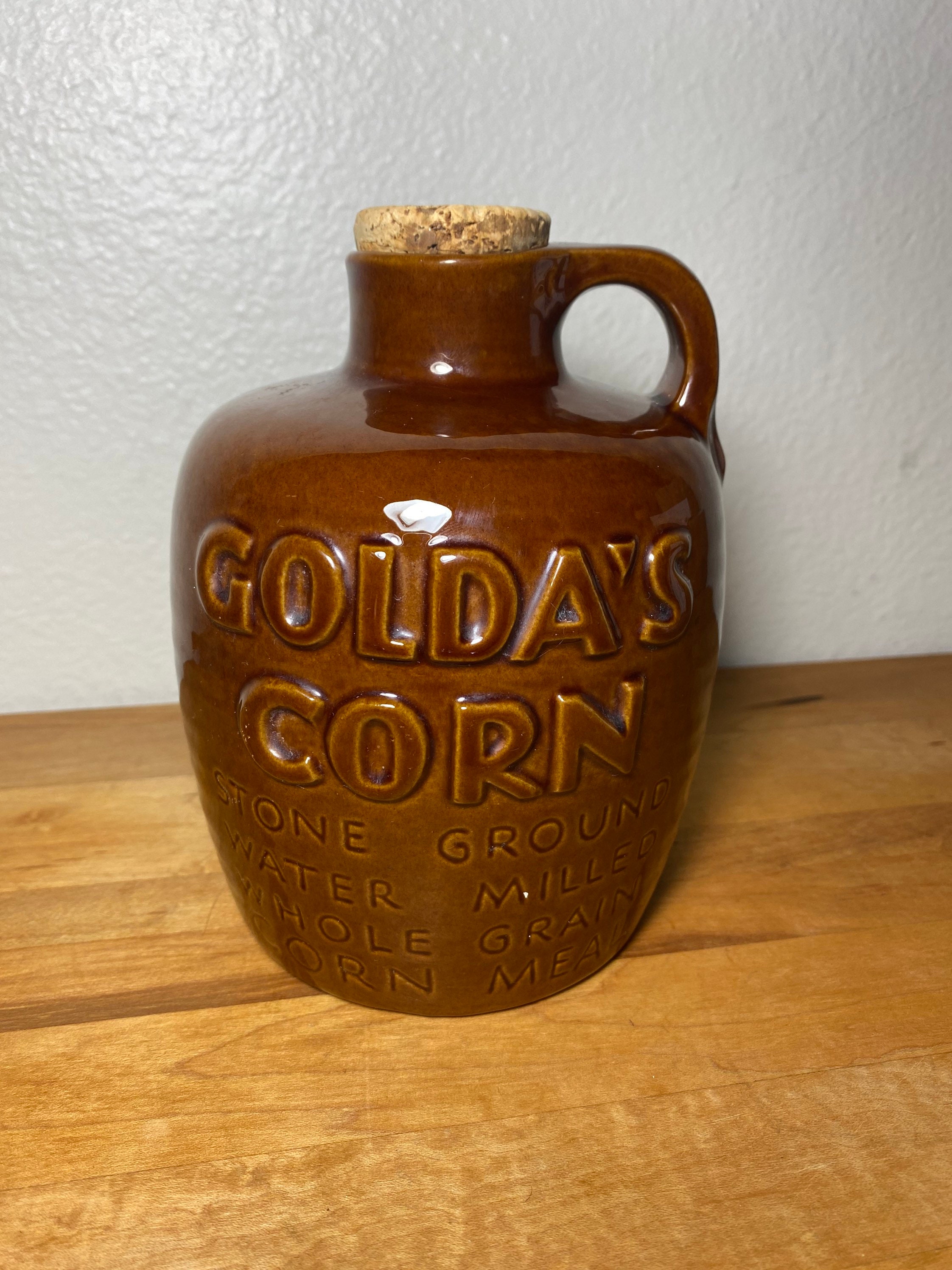 Vintage Goldas Corn Ceramic Jug