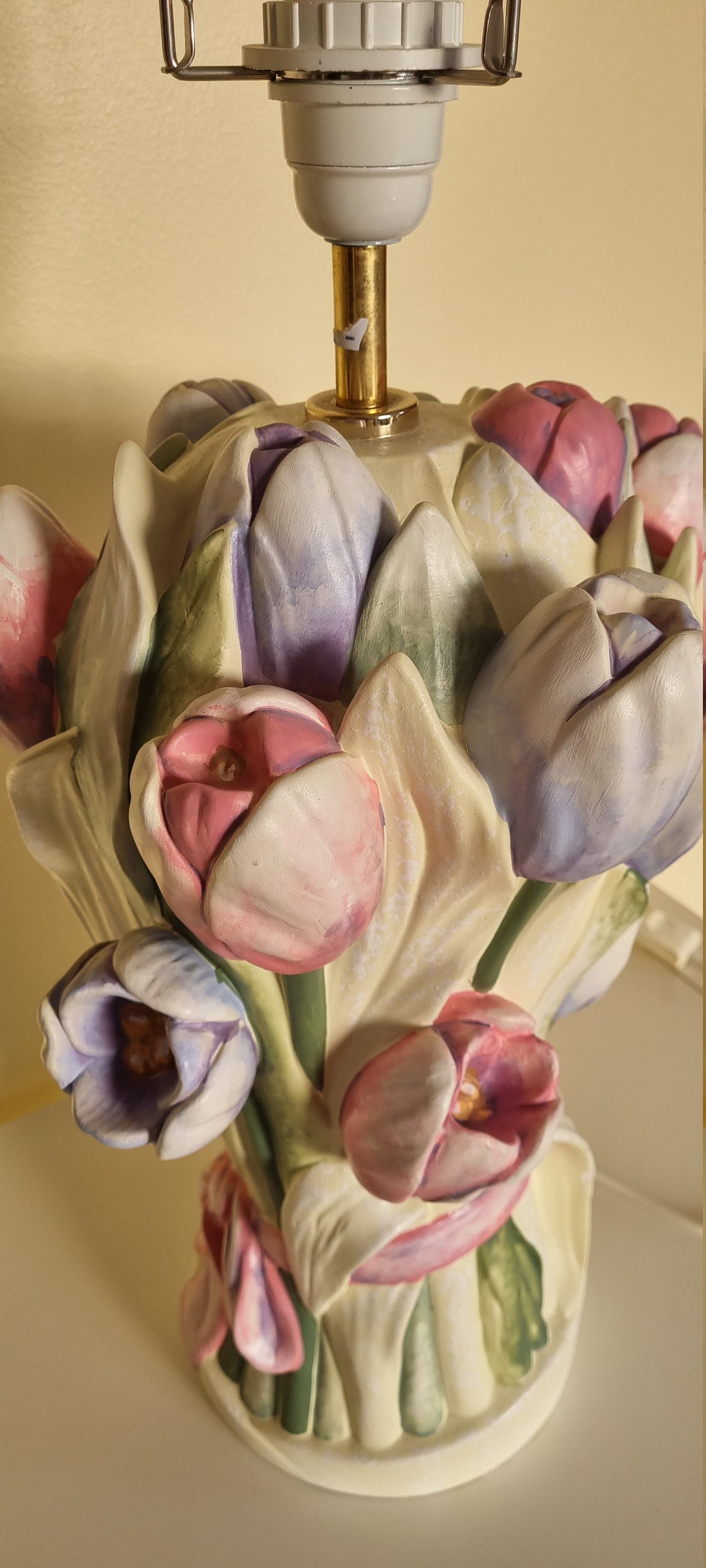 Vintage Tulip Table Lamp Antique Tulip Table Lamp Mother Day - Etsy