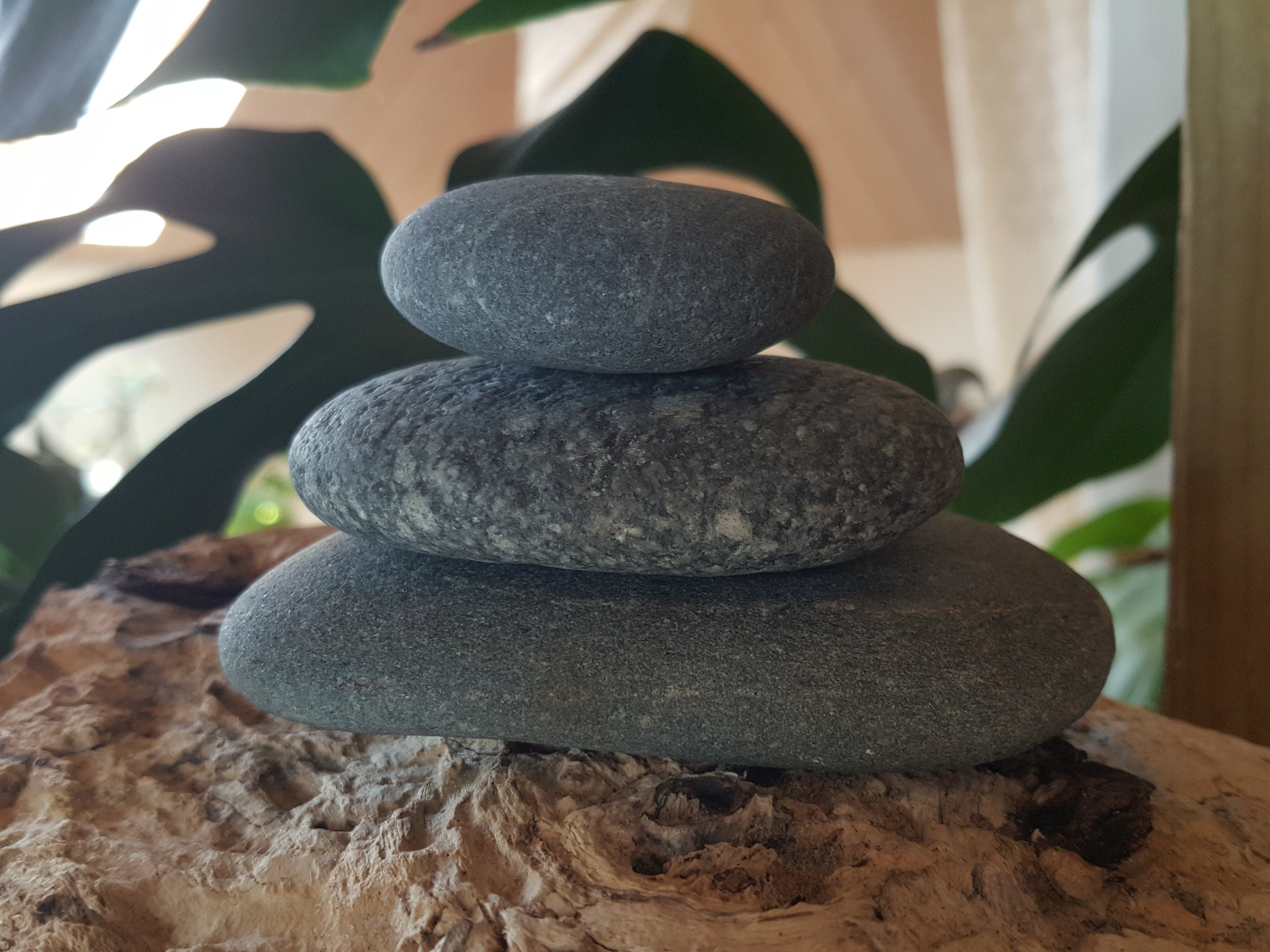 Zen stones Zen pebbles Garden decor Zen Balance Sculpture | Etsy