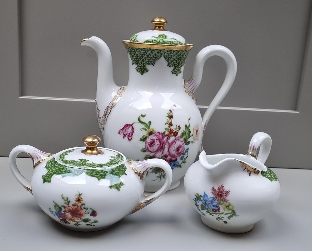 Rosenthal Balmoral ,beautiful Antique Set of Creamer, Sugar Bowl and ...