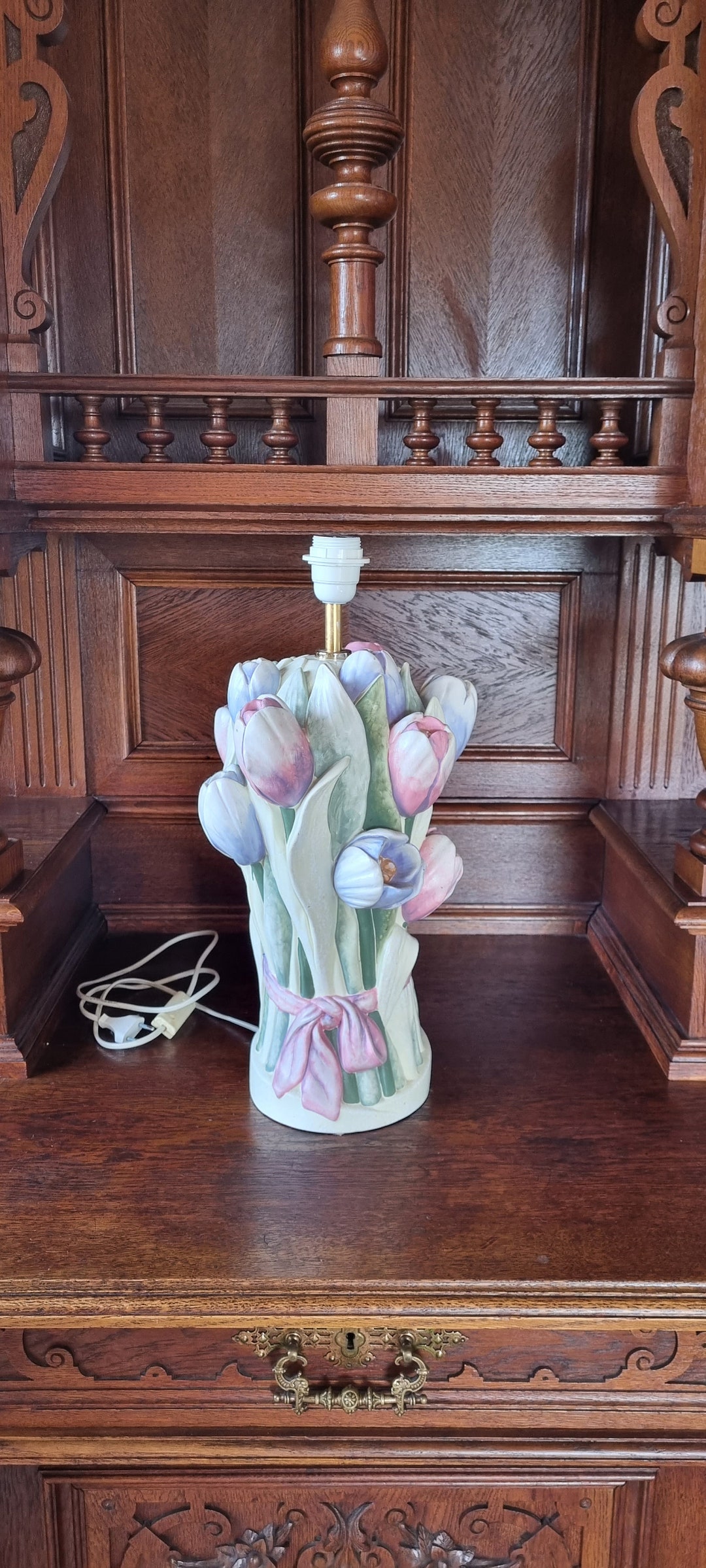 Vintage Tulip Table Lamp, Antique Tulip Table Lamp, Mother Day Gift - Etsy