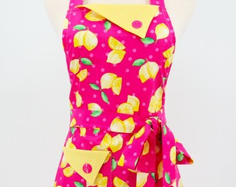Hot Pink Apron for Women - Etsy