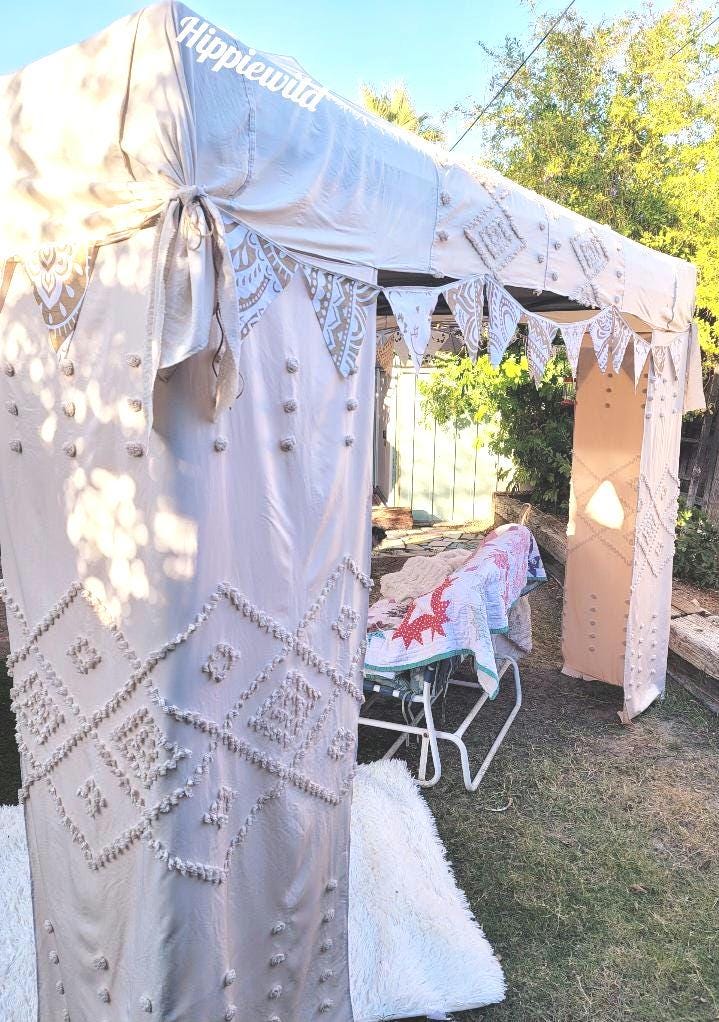 Vendor Tent Cover, Boho Canopy Cover, Festival Tent, Popup Tent Cover ...