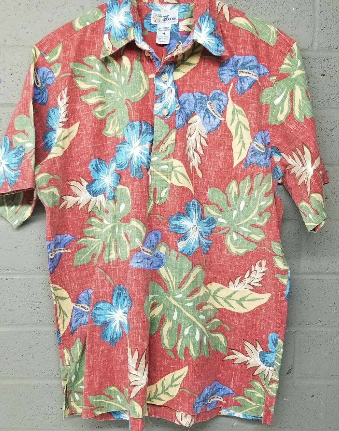 Vintage Reyn Spooner Hawaiian Shirt: Floral Half Button Top, Size M - Etsy
