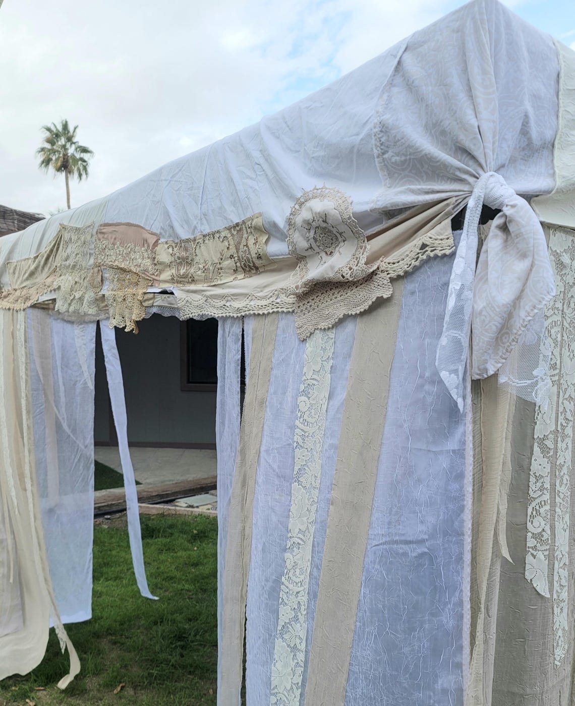 Vendor Tent Cover, Shabby Chic Tent, Boho Canopy Cover, Festival Tent ...
