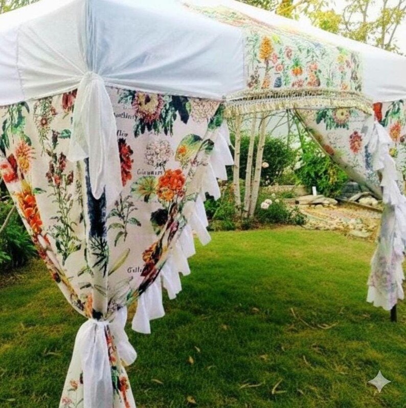 Vendor Canopy Cover, Vtg Botanical Print Tent for 10x10 Pop Up - Etsy