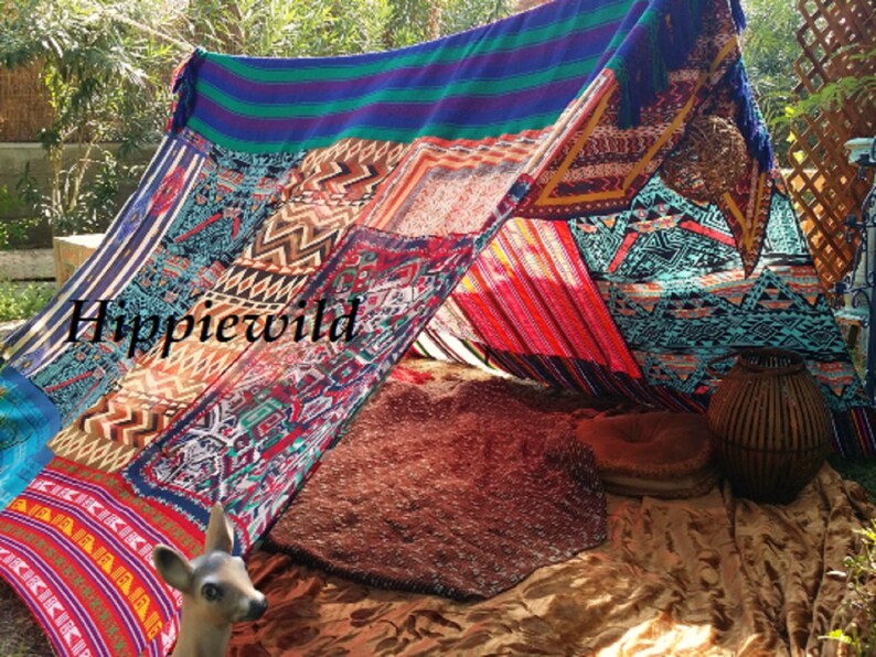 Boho Tent Teepee Glamping Hippie Boho Fabric Festival Photo - Etsy