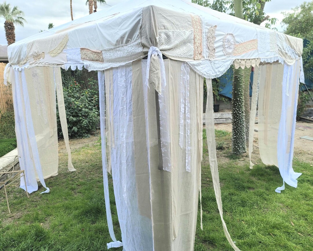 Vendor Tent, Wedding Tent, Boho Canopy Cover, Shabby Chic Tent, Vendor ...