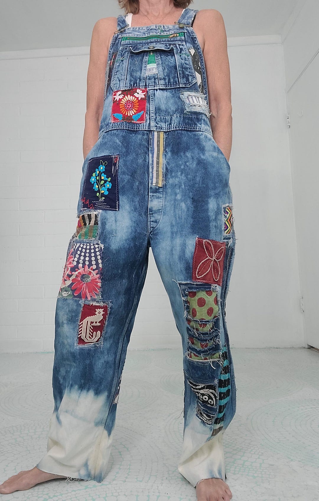 Denim Overalls, Vintage Overalls, Vintage Patches, Upcycled Jeans ...