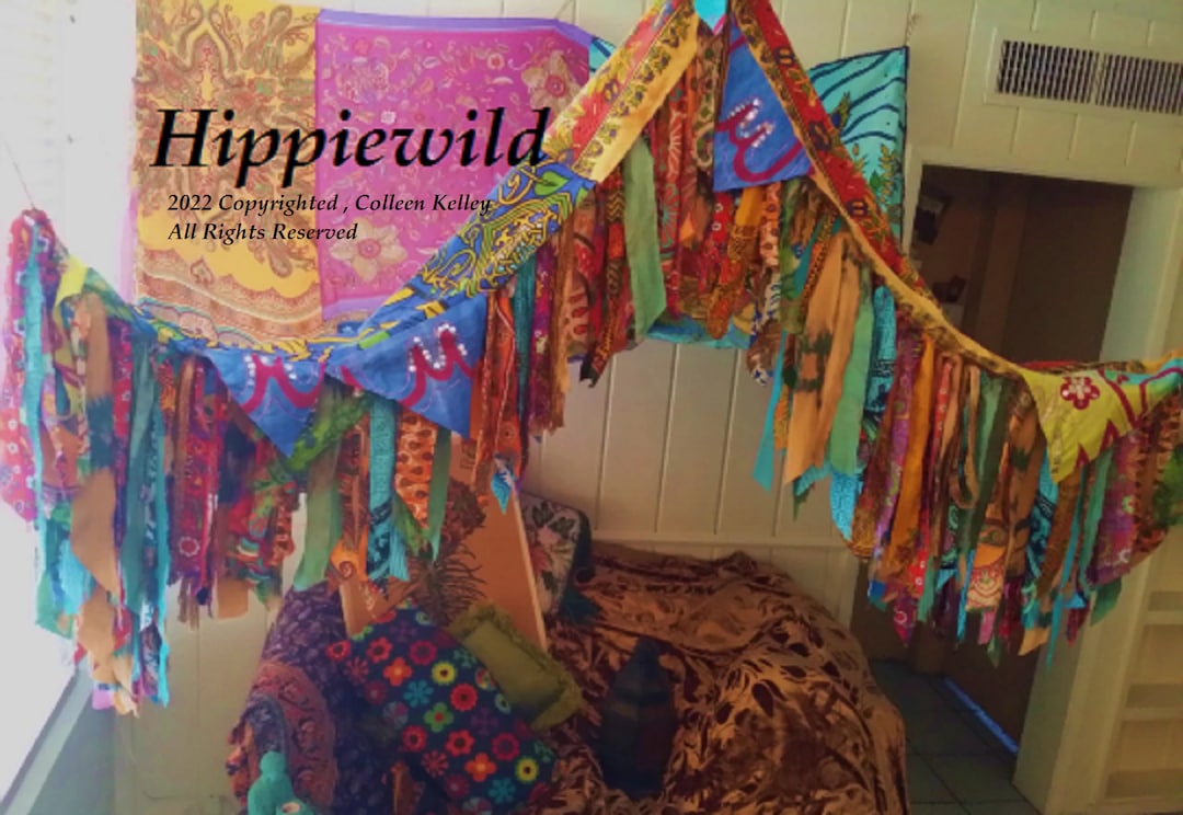 Bed Canopy Curtains Boho Hippiewild Hippy Scarves Gypsy Hippie Canopies ...