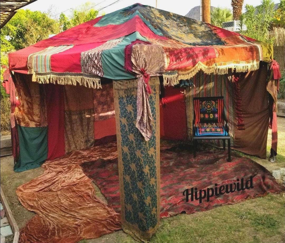 Renaissance Popup Tent Cover: Rustic Event Tent, Decorative 10x10 Boho ...