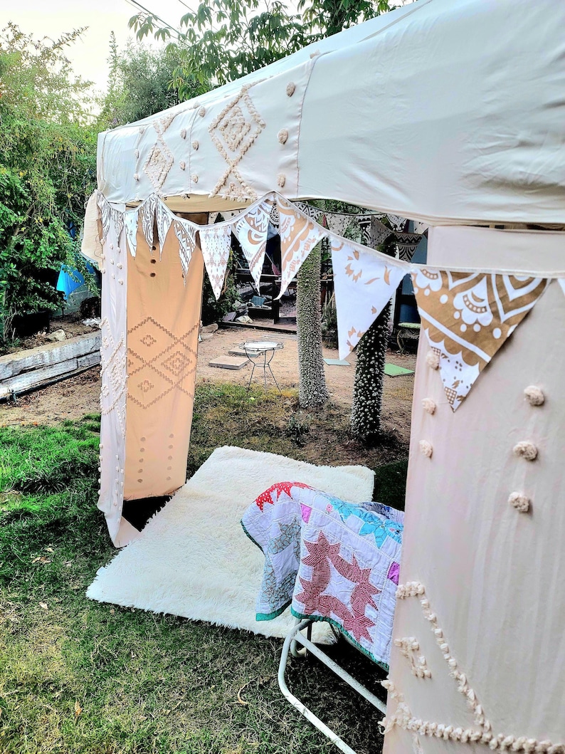 Vendor Tent Cover, Boho Canopy Cover, Festival Tent, Popup Tent Cover ...