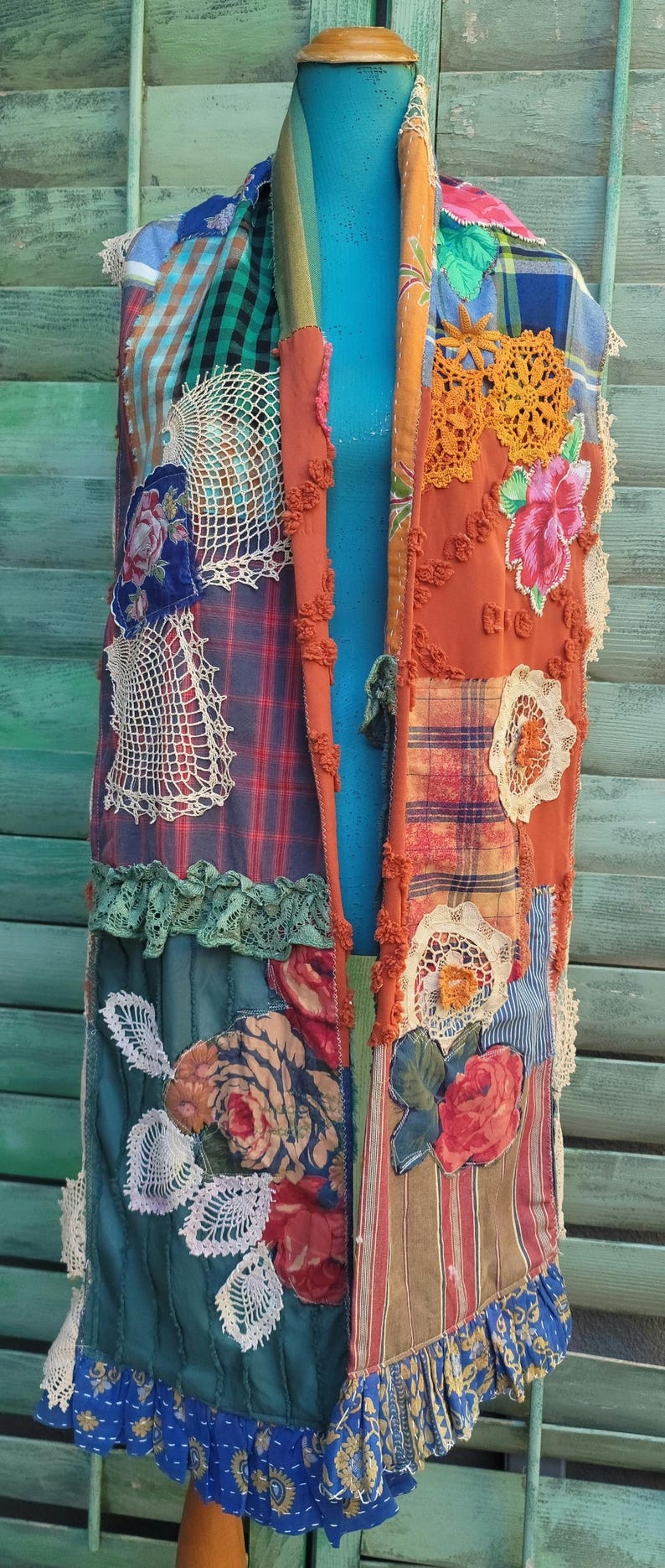 Handmade Scarf, Billie Crochet Patchwork Scarf, Hippiewild Scarf, Boho ...