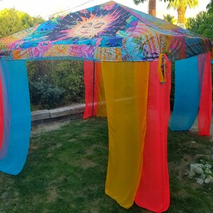 Vendor Tent Cover, Boho Tent, Boho Canopy Cover, Festival Tent, Popup ...