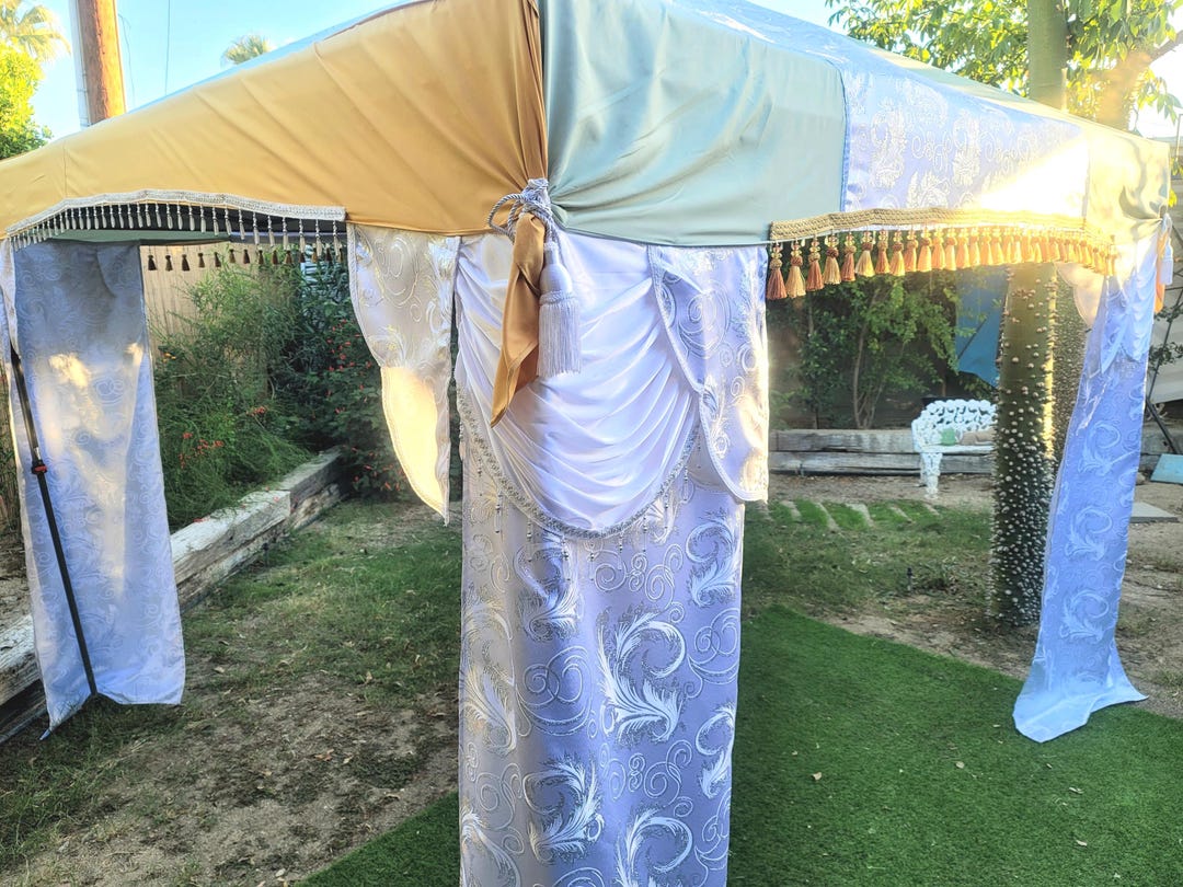 Renaissance Tent Cover: White, Sage Green, and Gold (fits 10x10 Canopy ...
