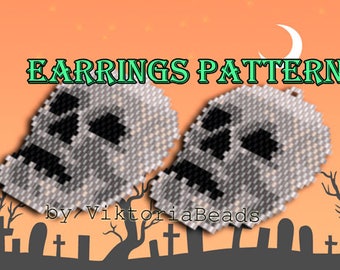 Pattern peyote Blue cyan diamond shaped earrings Boho Dangle | Etsy