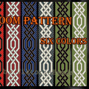 Celtic Knot Loom Pattern Men Bracelet Red Green Blue Square Stitch ...