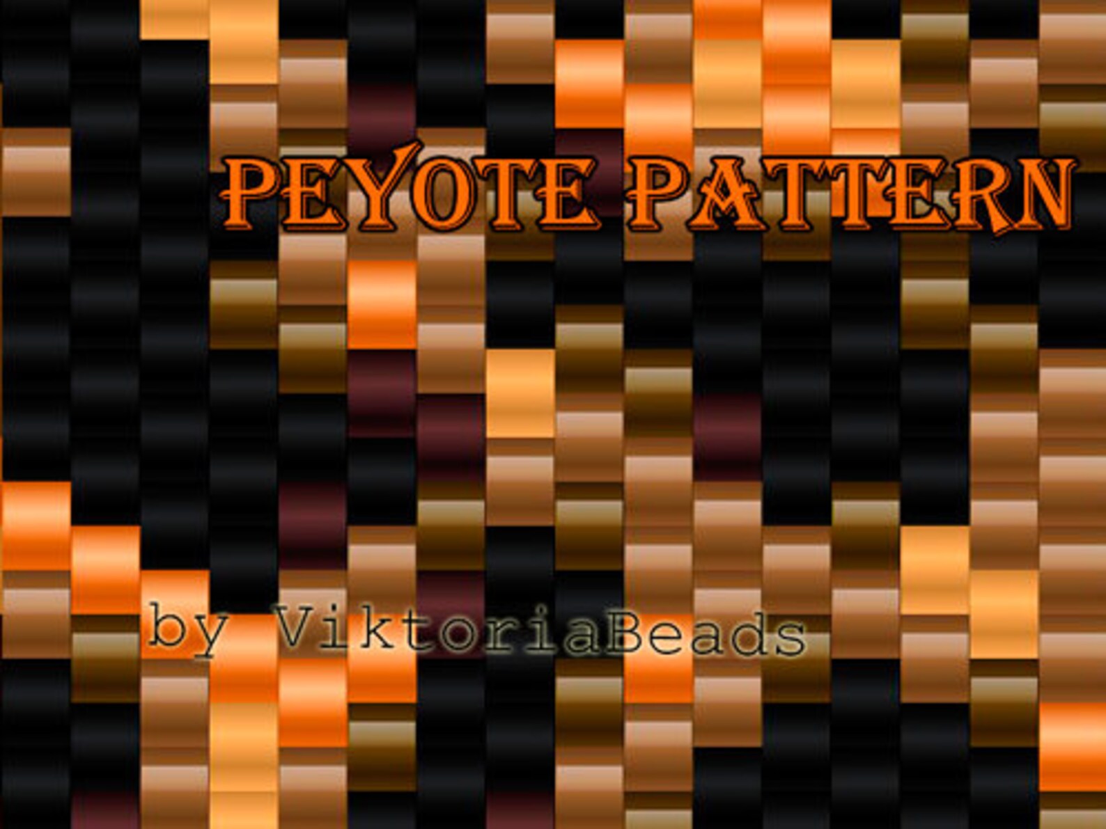 Leopard Skin Peyote Pattern Even Stitch Bracelet Animal Orange Beadwork ...