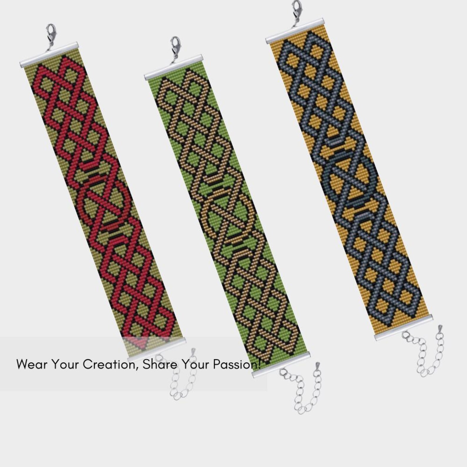 Celtic Knot Bracelet Pattern: Loom Seed Bead Cuff (PDF Pattern) - Etsy