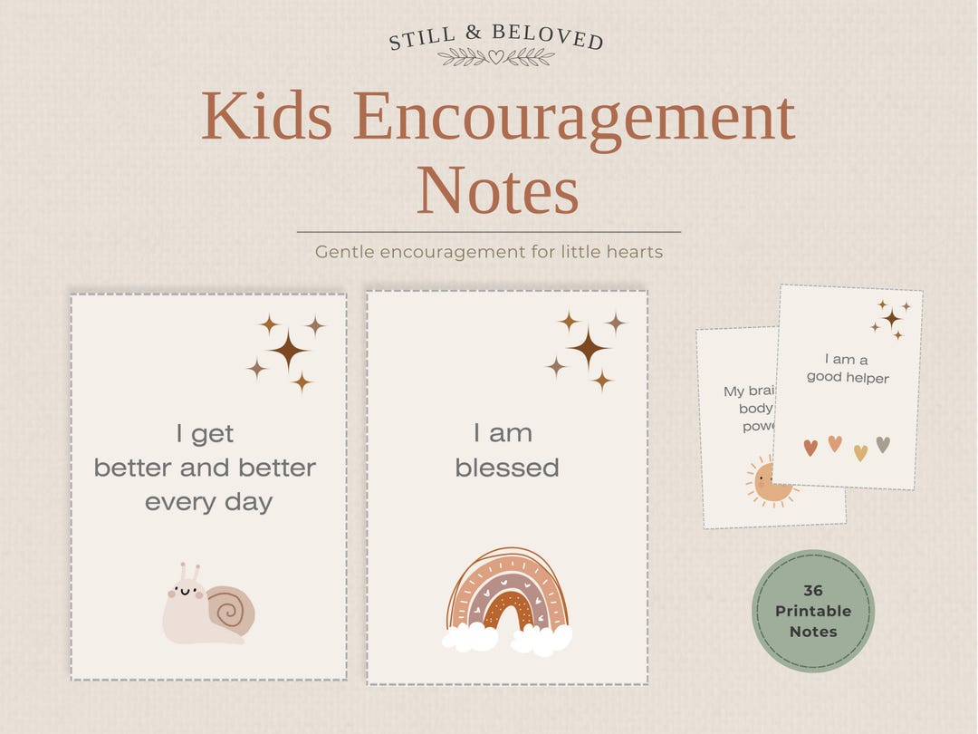 Faith-filled Lunch Notes for Kids | Printable Encouragement Cards | 36 ...