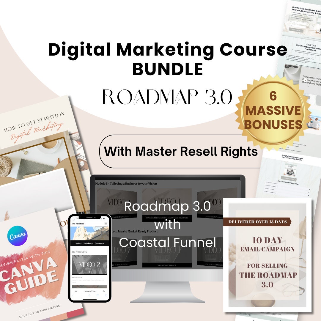 Complete Digital Marketing Course Bundle W/sales Funnel Roadmap to ...