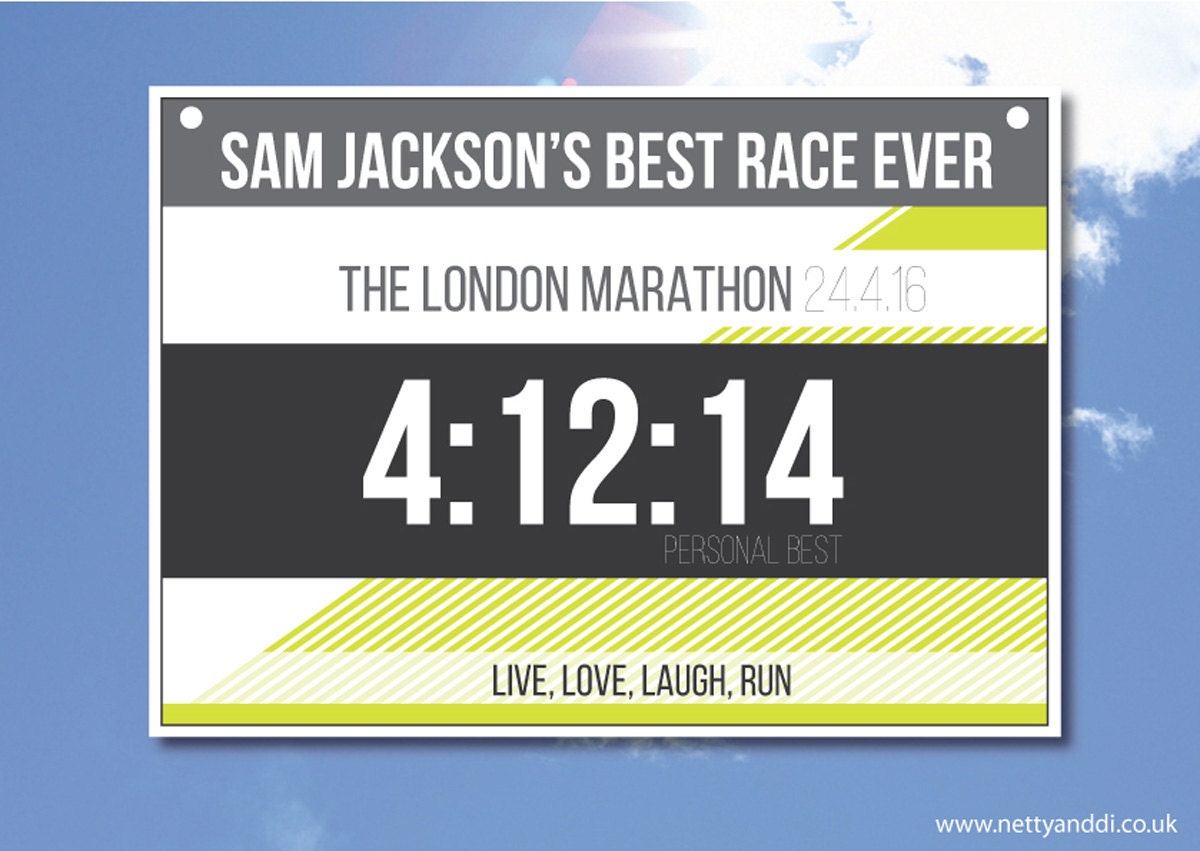 Personalised Runner Print Gift - Etsy