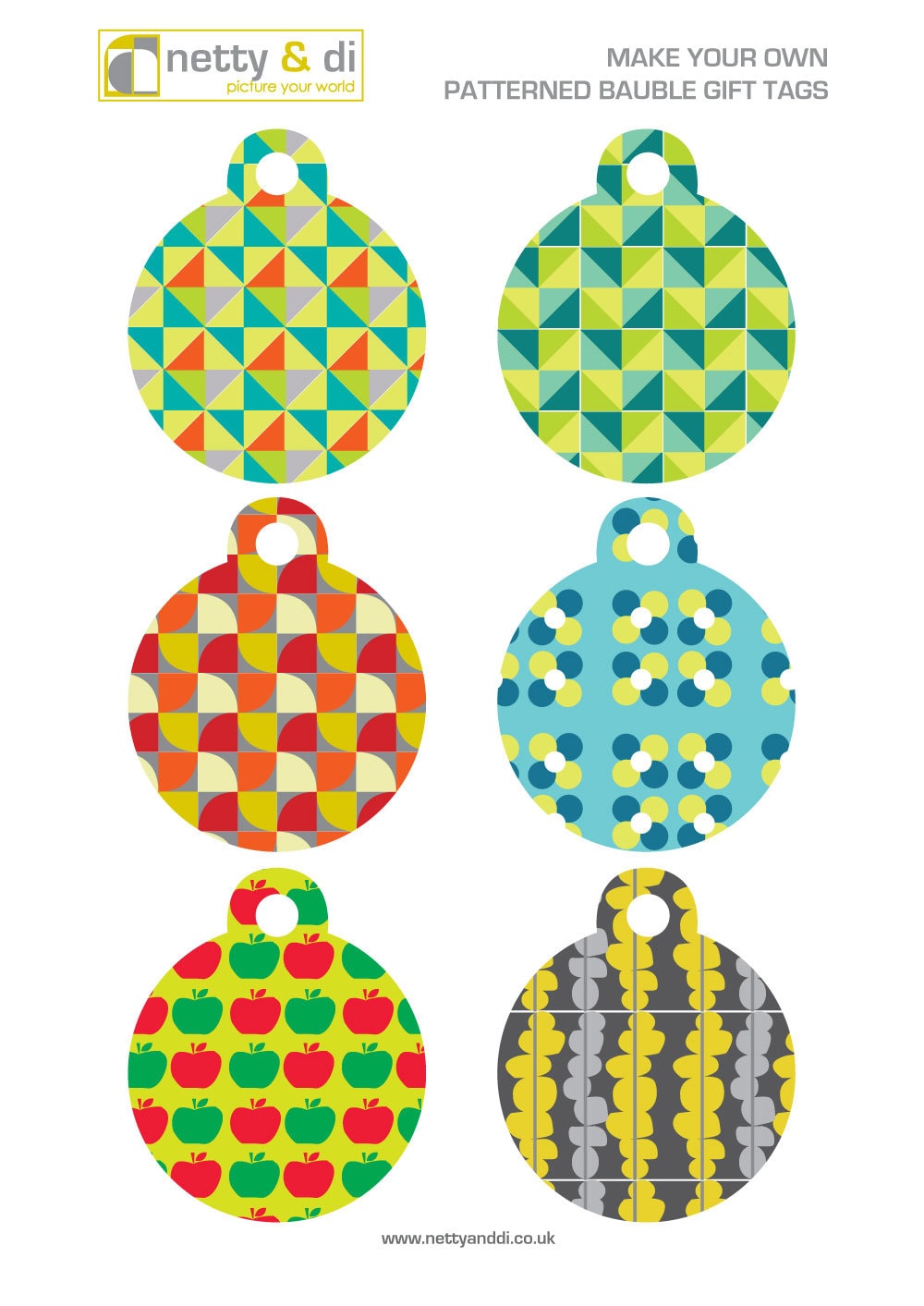 Make Your Own Christmas Bauble Gift Tags or Mini Festive Garland ...