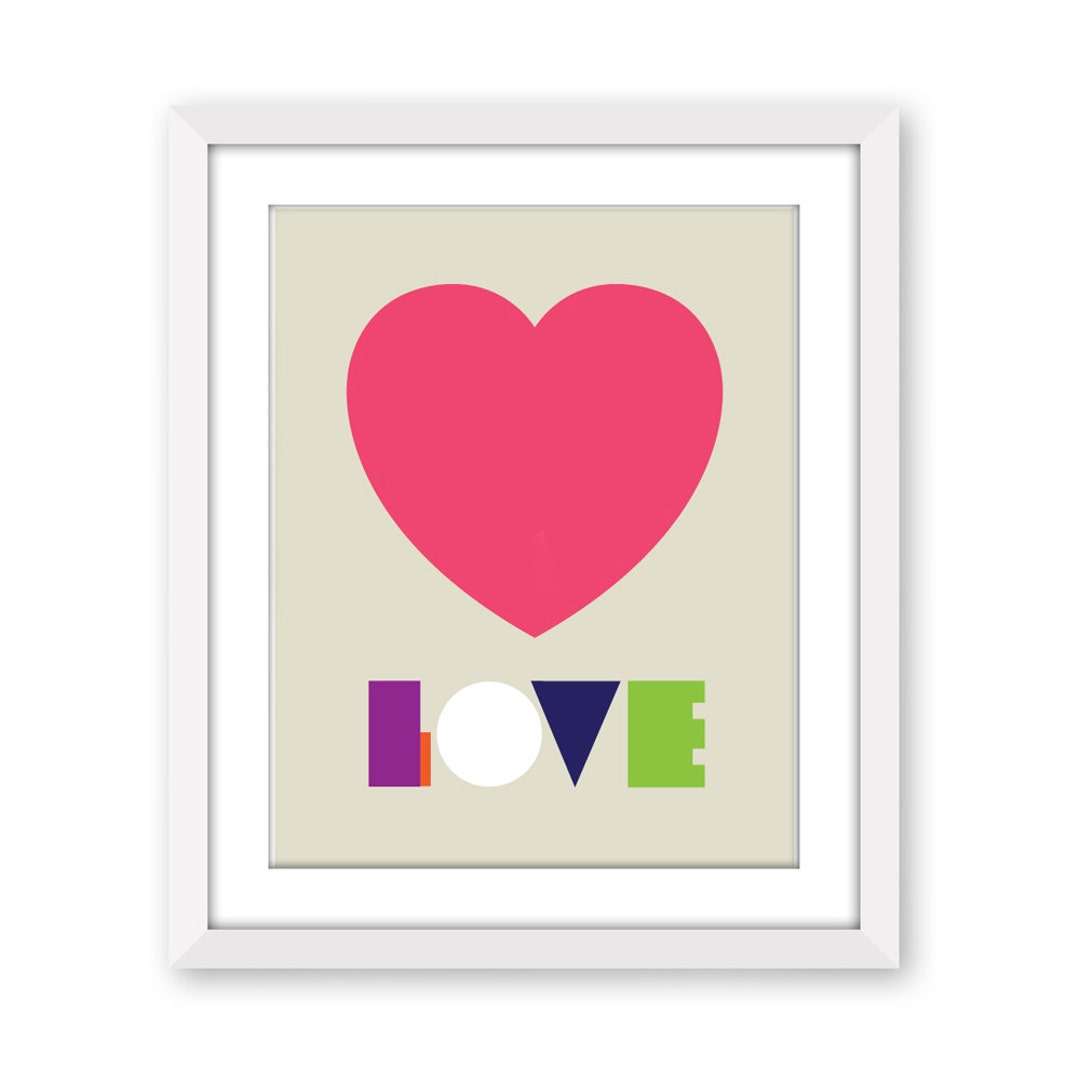 Love Heart Art Print, Instant Download - Etsy