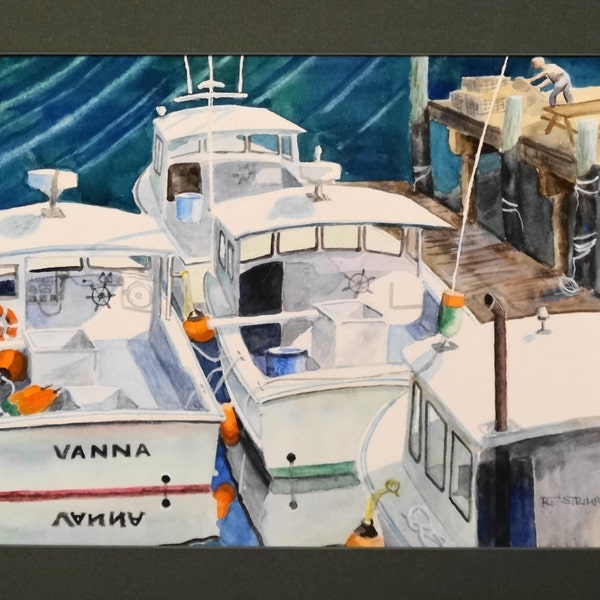 Harbor Scene - Etsy