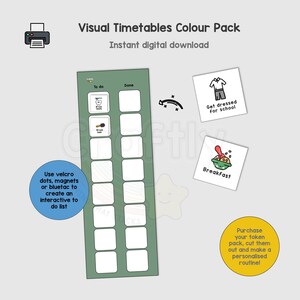Kids Visual Timetable Printable, Routine Chart Digital Download, Now ...