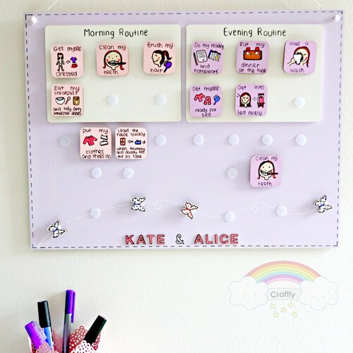 Morning and Evening Routine Chart Kids Printable Toddler | Etsy