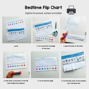 Bedtime Routine Flip Chart for Children, Visual Timetable for Kids, ASD ...