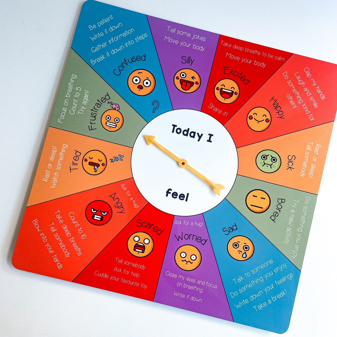 Children's Emotions Feelings Visual Board, Feelings Flashcards ...