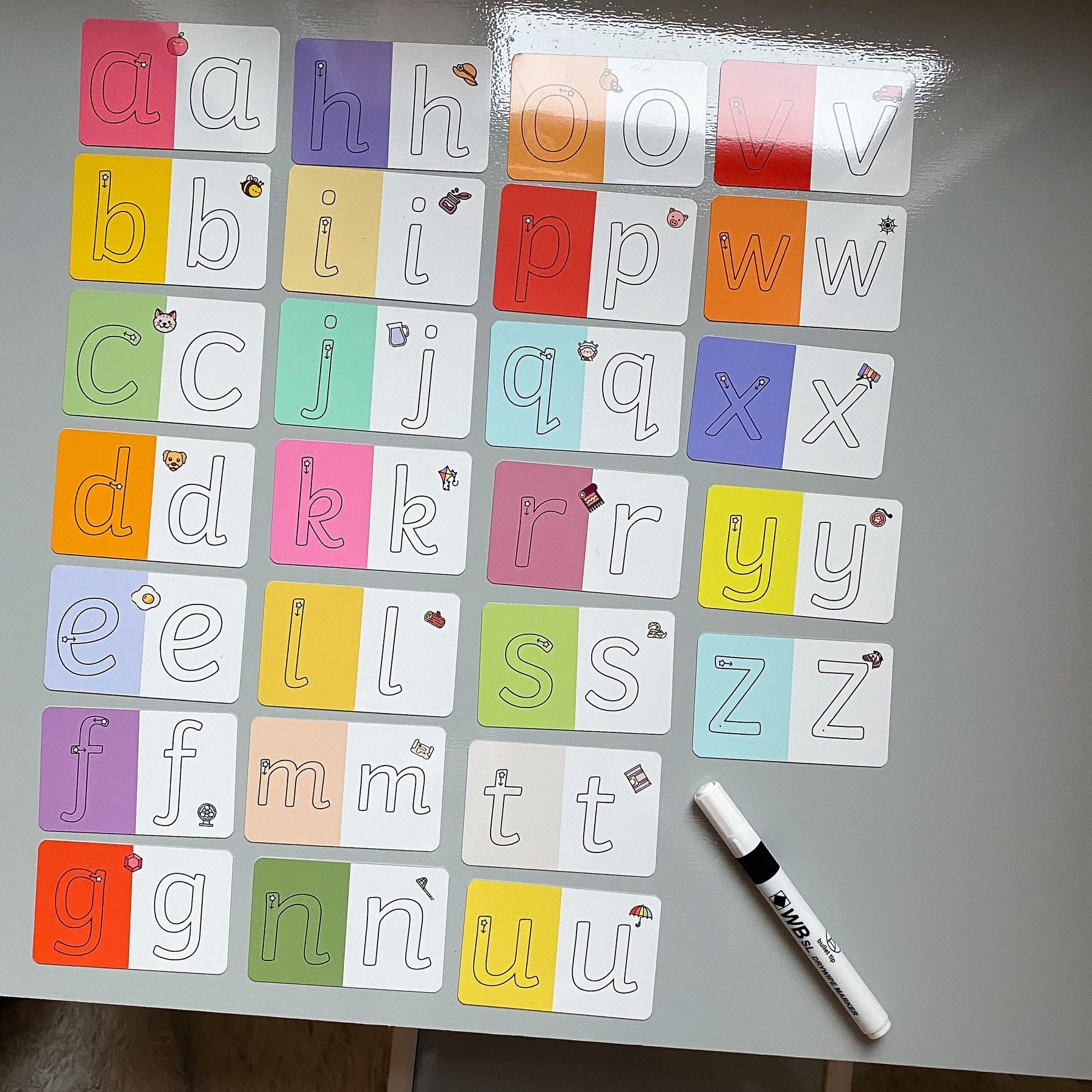 Letter Formation Flashcards Lowercase Alphabet Practice - Etsy UK
