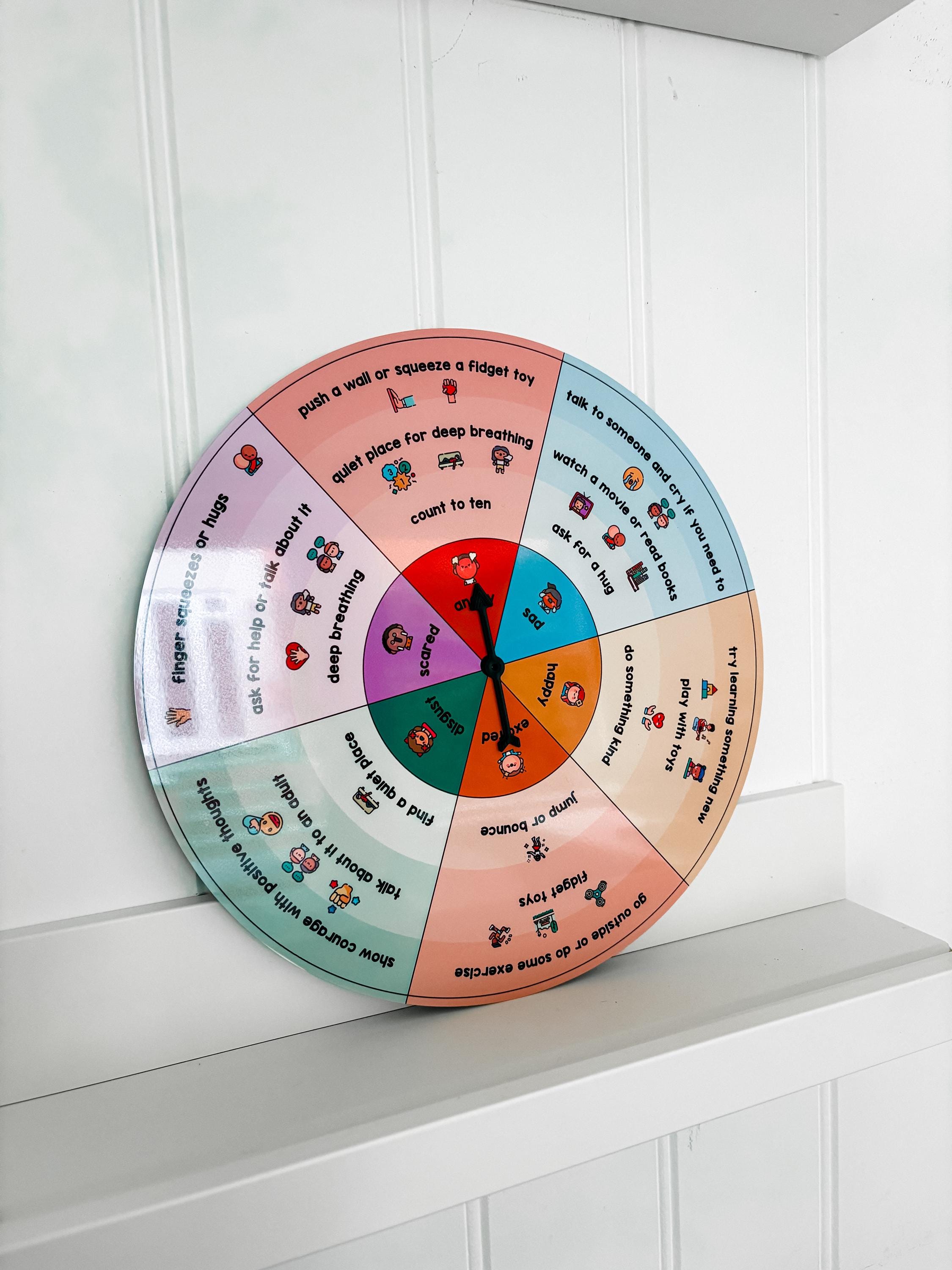 Emotions Wheel for Children, Feelings Scale and Coping Choices for ...